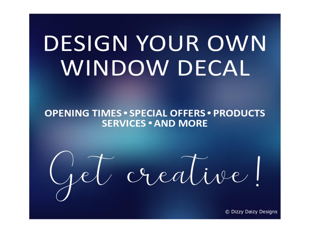 Custom Window Decal, Window Stickers, Business Window Decals, Custom ...