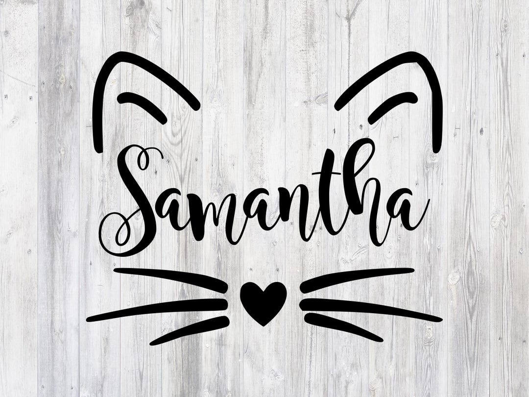Cat Name Vinyl Decal, Custom Vinyl Decal, Custom Vinyl Sticker, Cat ...