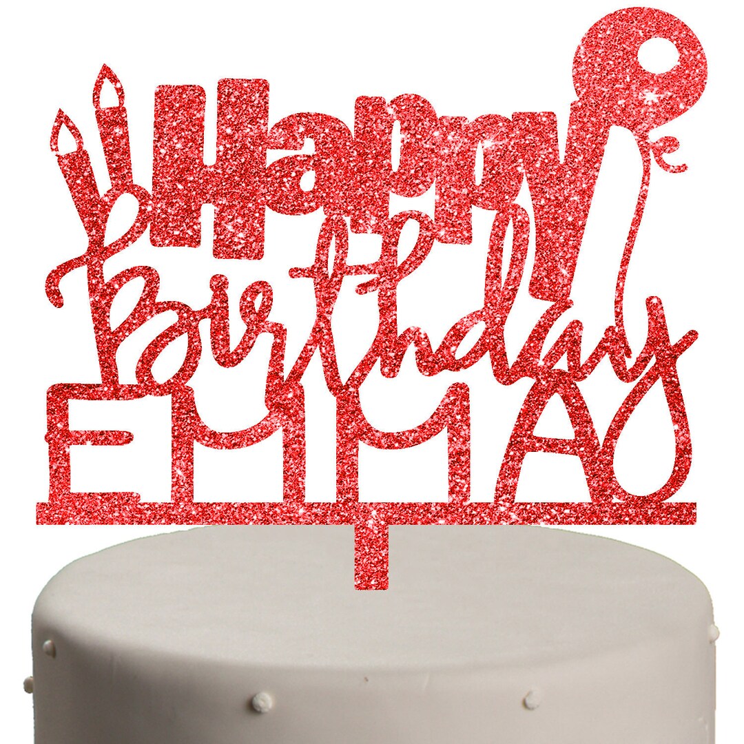 Customized Birthday Cake Topper Fancy Custom Topper - Etsy