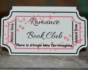 Romance Book Club Holographic Magnetic Bookmark Bookish Gift Ticket ...