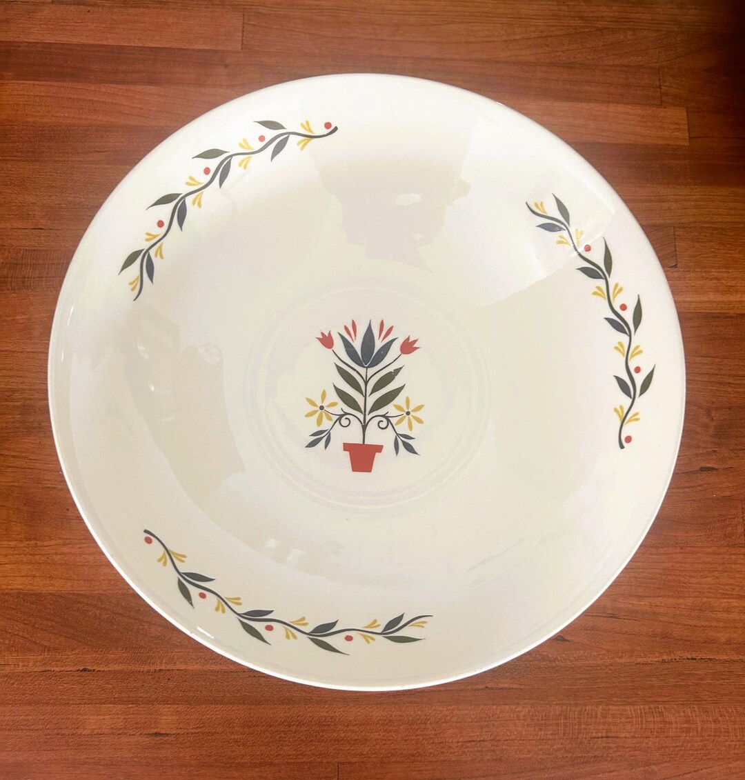 Homer Laughlin Rhythm Line, American Provincial Pattern Serving Bowl 9 ...