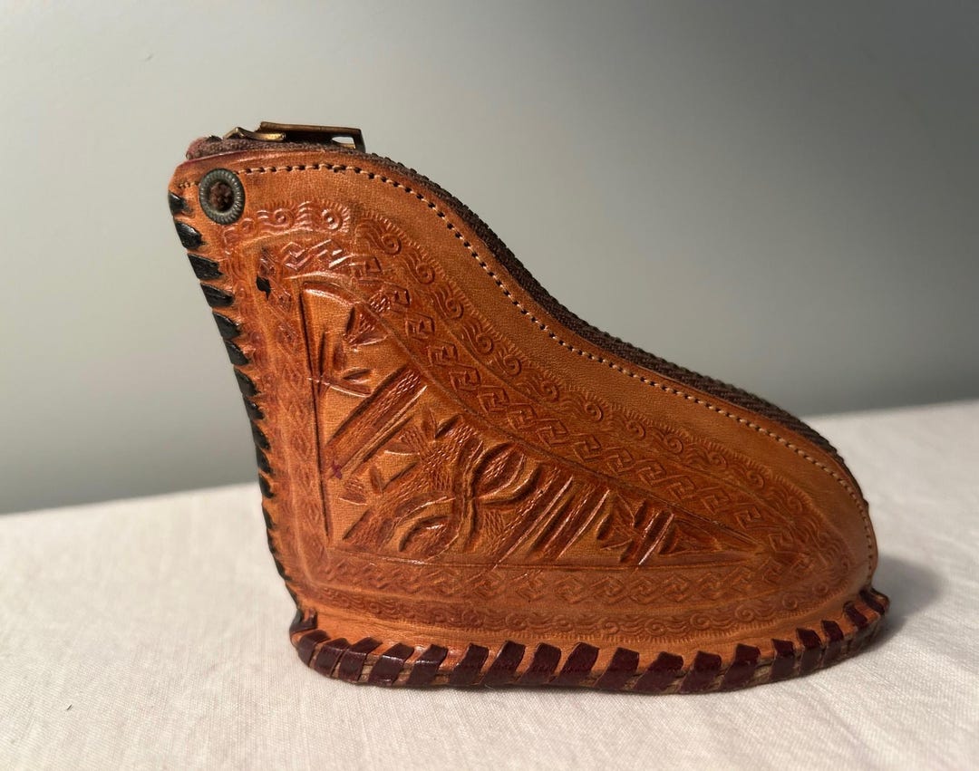 Vintage Leather Change Purse, Made in Mexico - Etsy