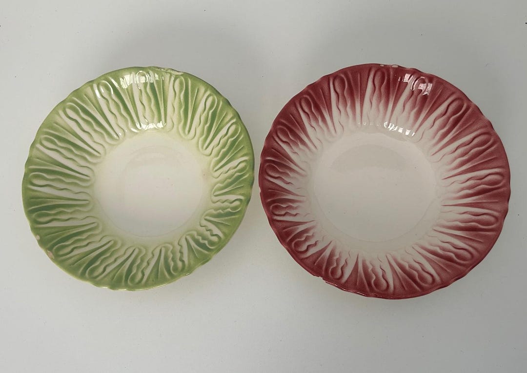 Vintage Scio Ohio Pottery Provential Red and Green Serving Bowls - Etsy