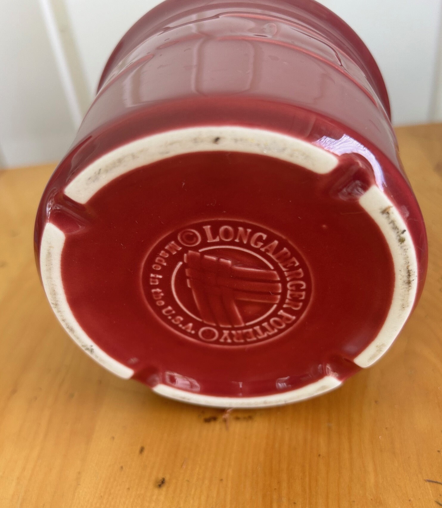 Vintage Longaberger Pottery Crock With Lid/woven Traditions Paprika ...