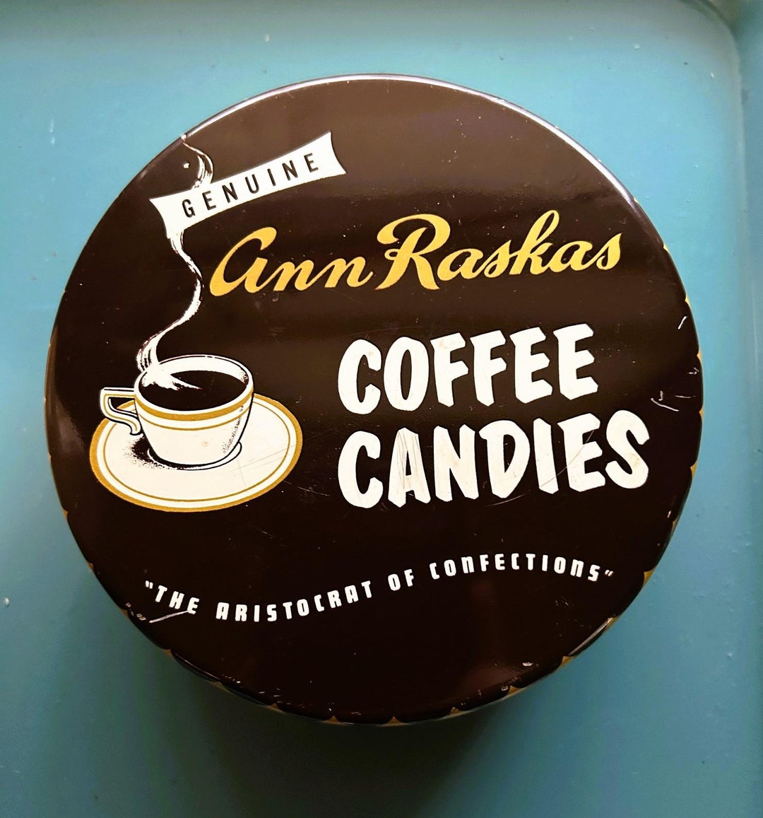 Rare Candy Tin Genuine Ann Raskas Coffee Candies Tin Arkay Candy Co. - Etsy