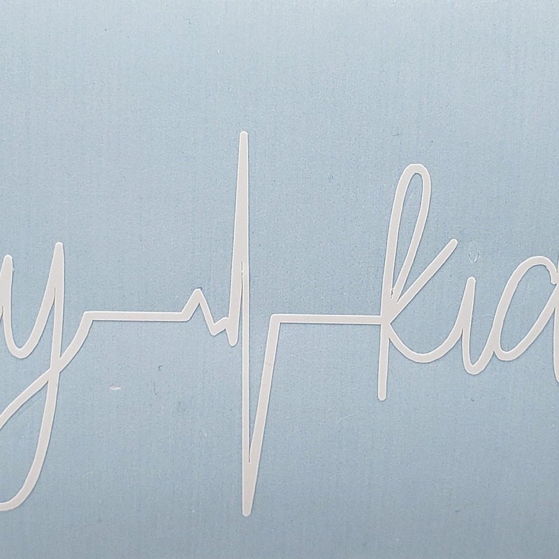 Heartbeat Sticker With Name - Etsy