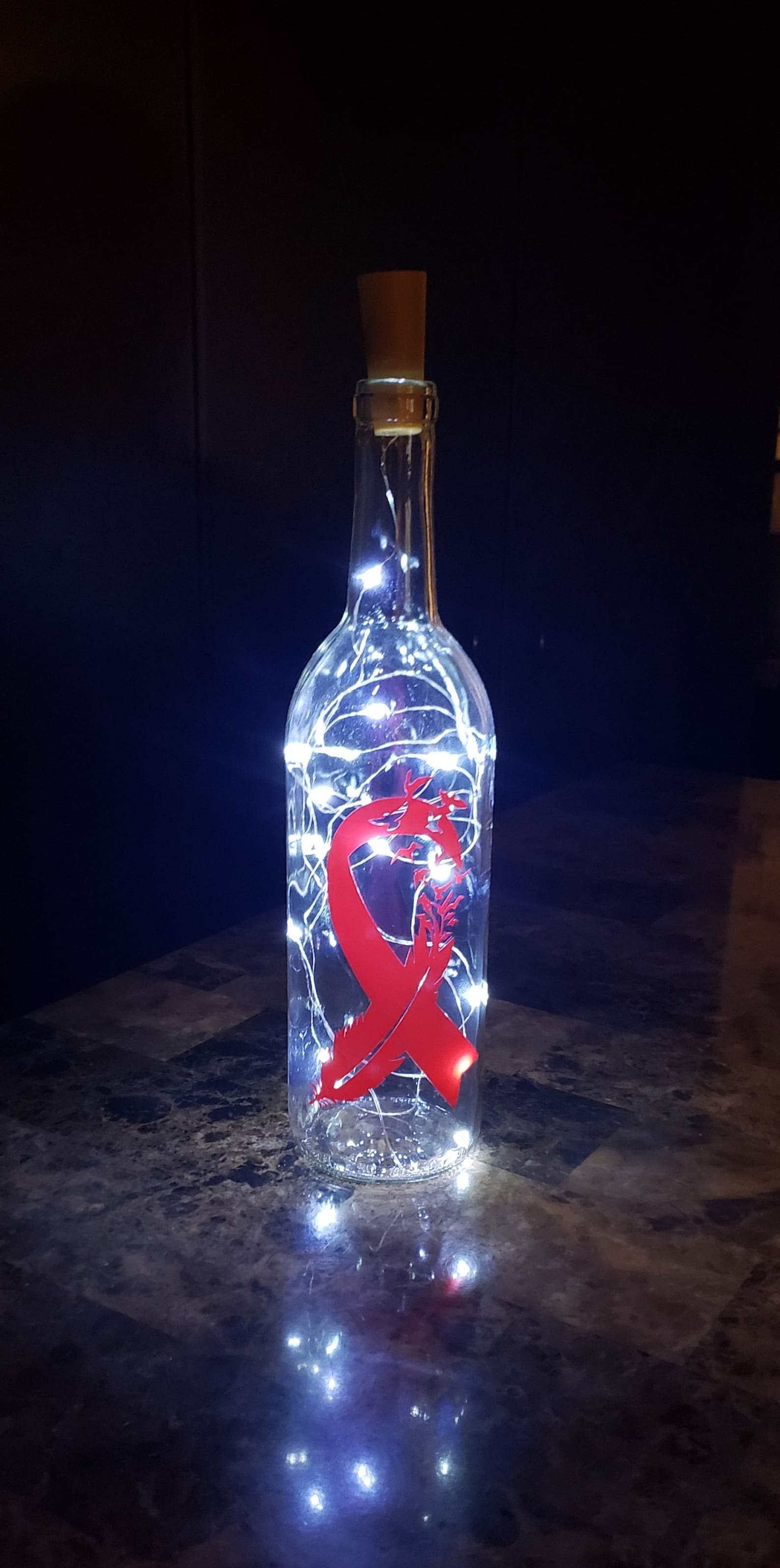 Botella iluminada botella de vino iluminada regalo para - Etsy España