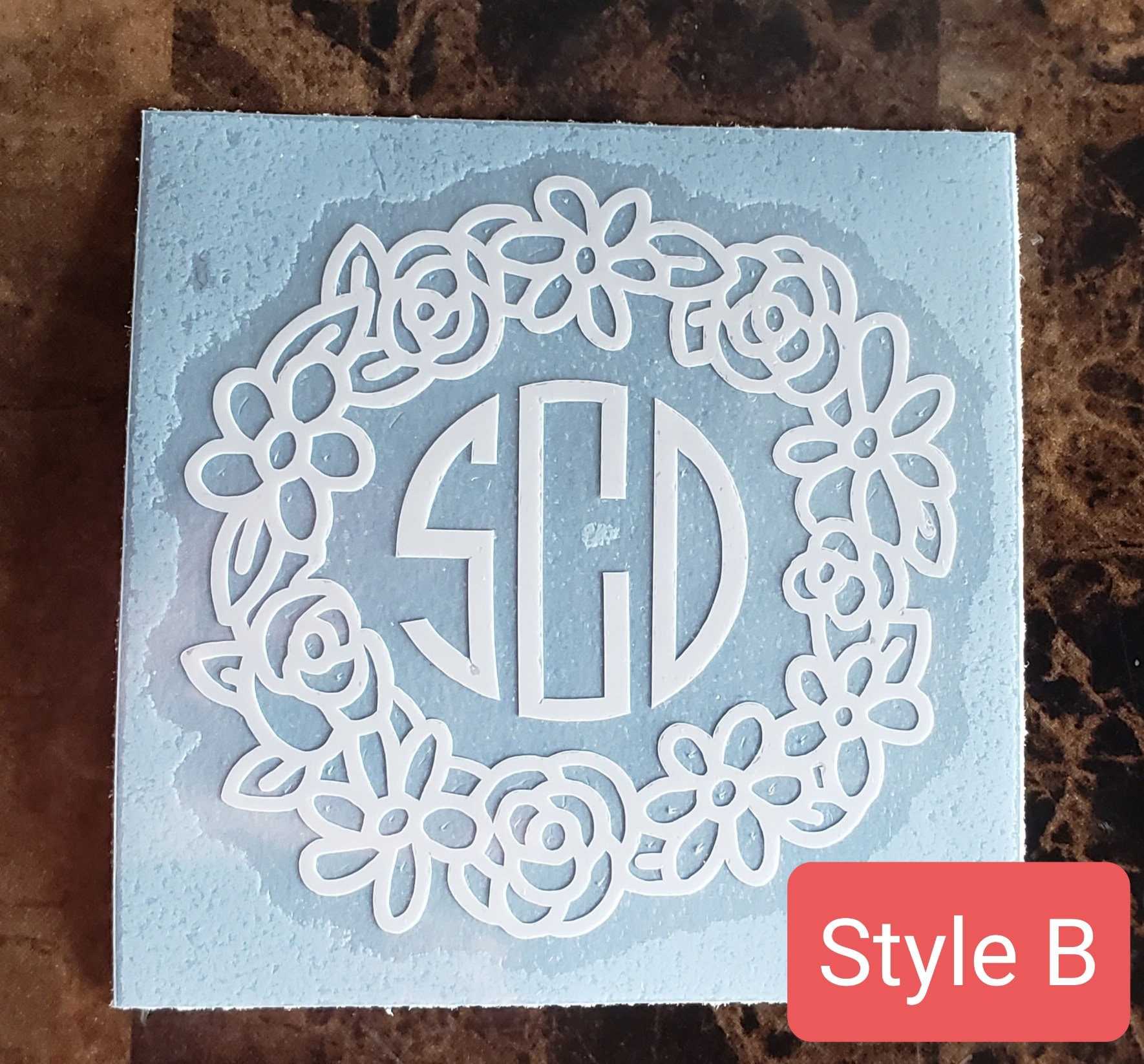 Monograms Monogram Decals Monogram Stickers Initial Decals - Etsy