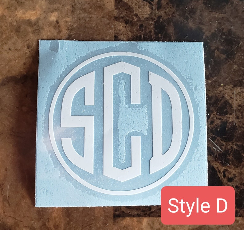 Monograms Monogram Decals Monogram Stickers Initial Decals | Etsy