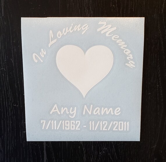In Loving Memory Decal in Loving Memory Memorial Decal | Etsy