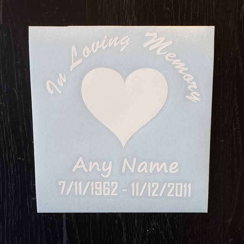In Loving Memory Decal - Etsy