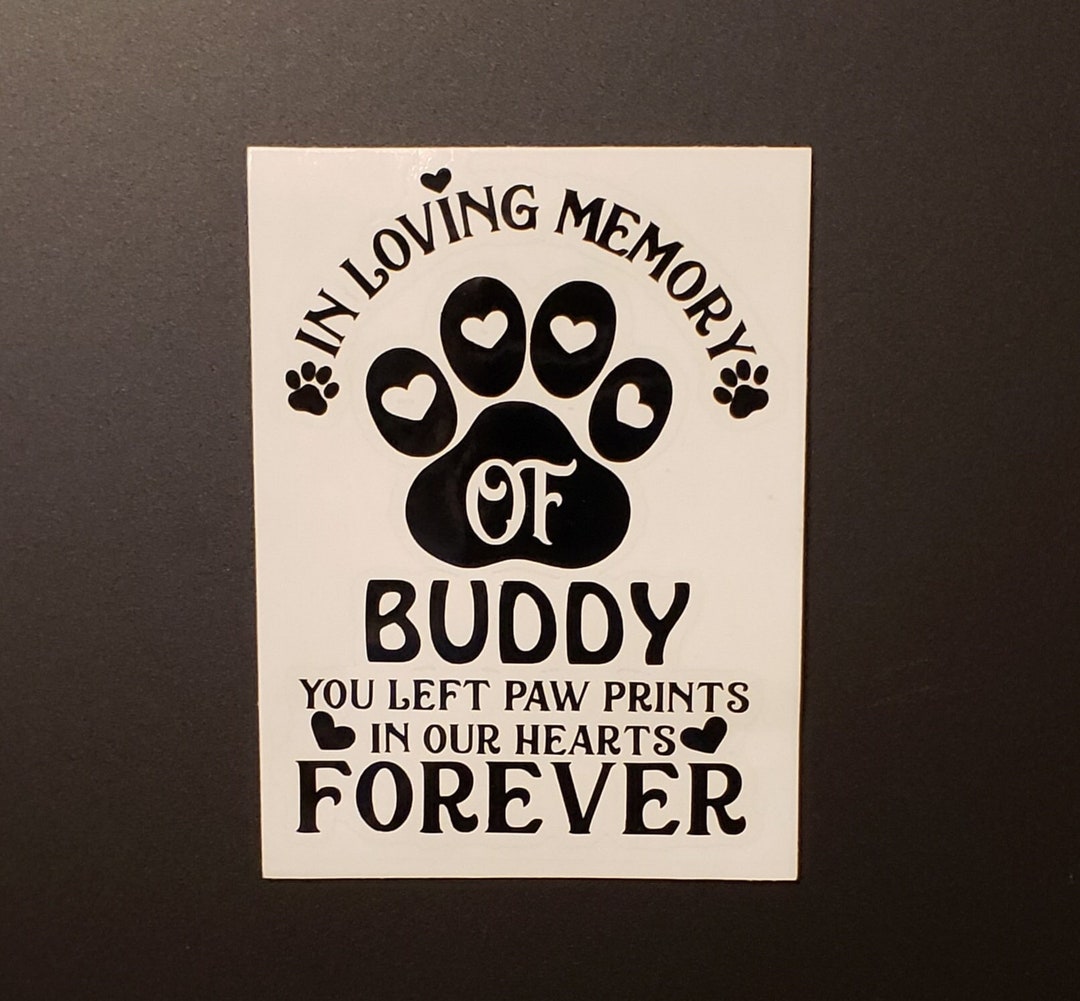 In Loving Memory Decal, Pet Memory Decal, Dog Memory Decal, in Loving ...