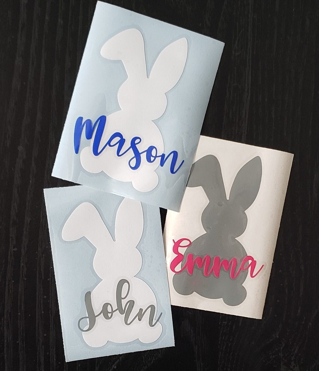 Personalized Easter Bunny Decal, Bunny Decal With Name, Easter Bunny ...