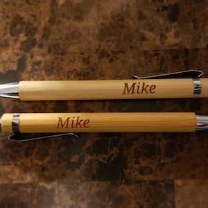 Personalized Laser Engraved Bamboo Pen, Custom Name Pen - Etsy