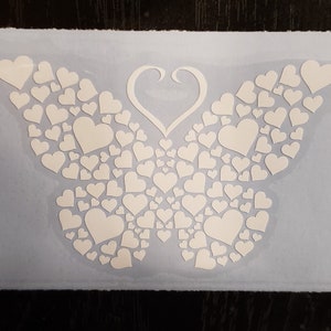 Butterfly Heart Decal, Butterfly Made of Hearts, Butterfly Heart ...
