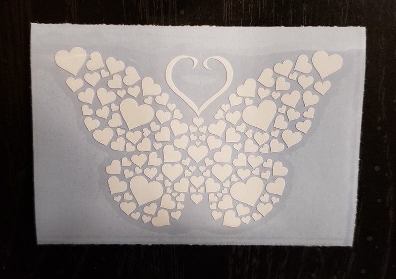 Butterfly Heart Decal Butterfly Made of Hearts Butterfly - Etsy