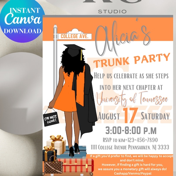 University of Tennessee Party Invitation - Etsy