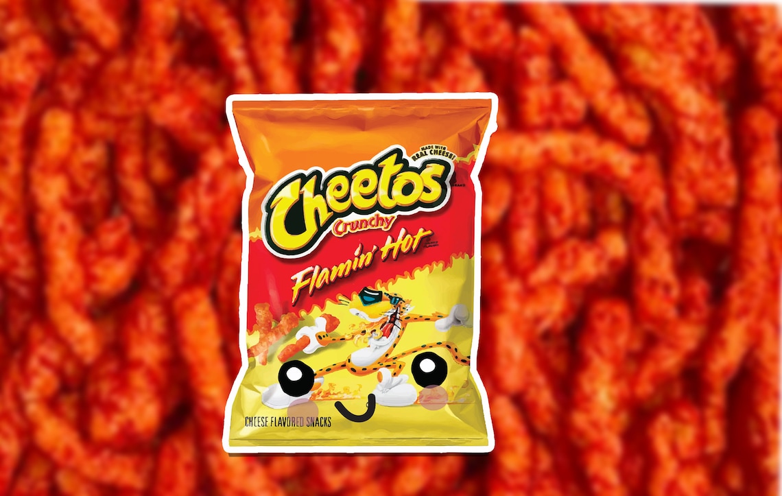 Cheetos Flamingo Hot Sticker - Etsy