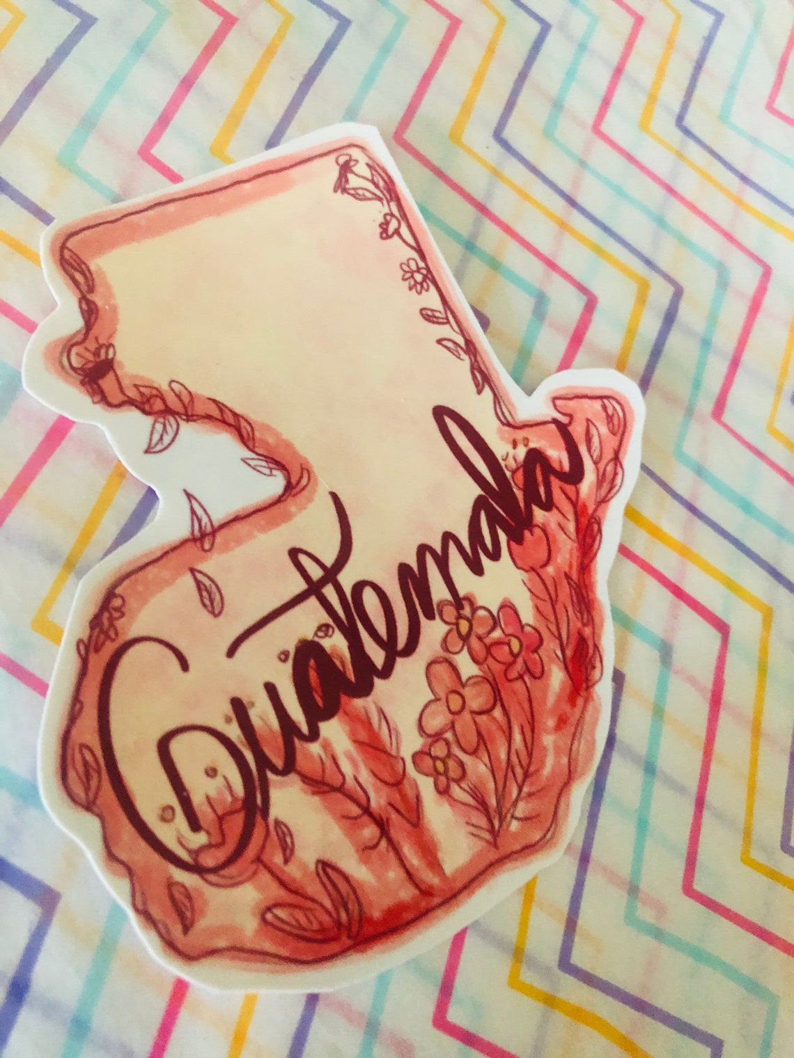 Guatemala Sticker Map guatemala Stickers guatemala Gift | Etsy