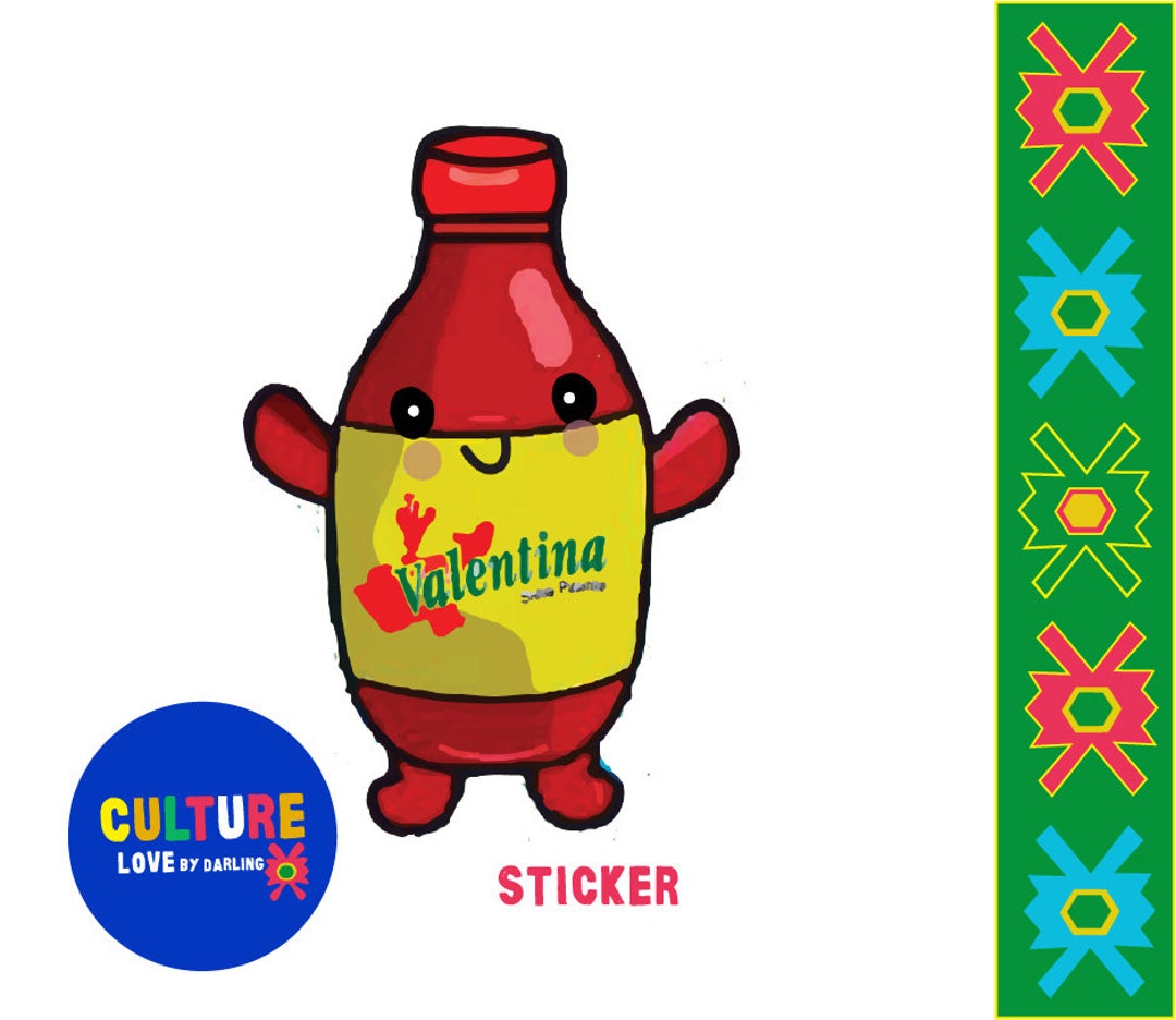 Waterproof Valentina Salsa Sticker-latino- Salsa Valentina- Stickers ...
