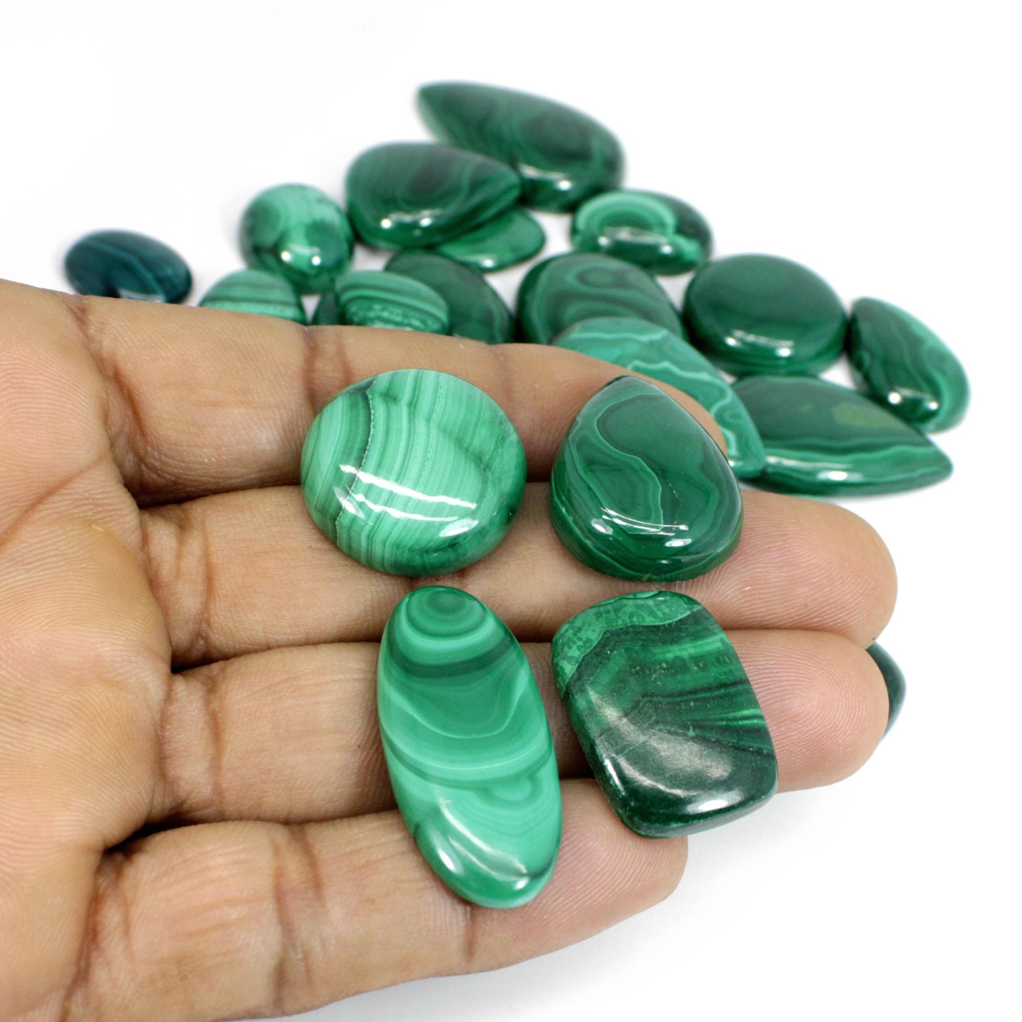 Natural Green Malachite Mix Shape Cabochon Lot at Wholesale | Etsy