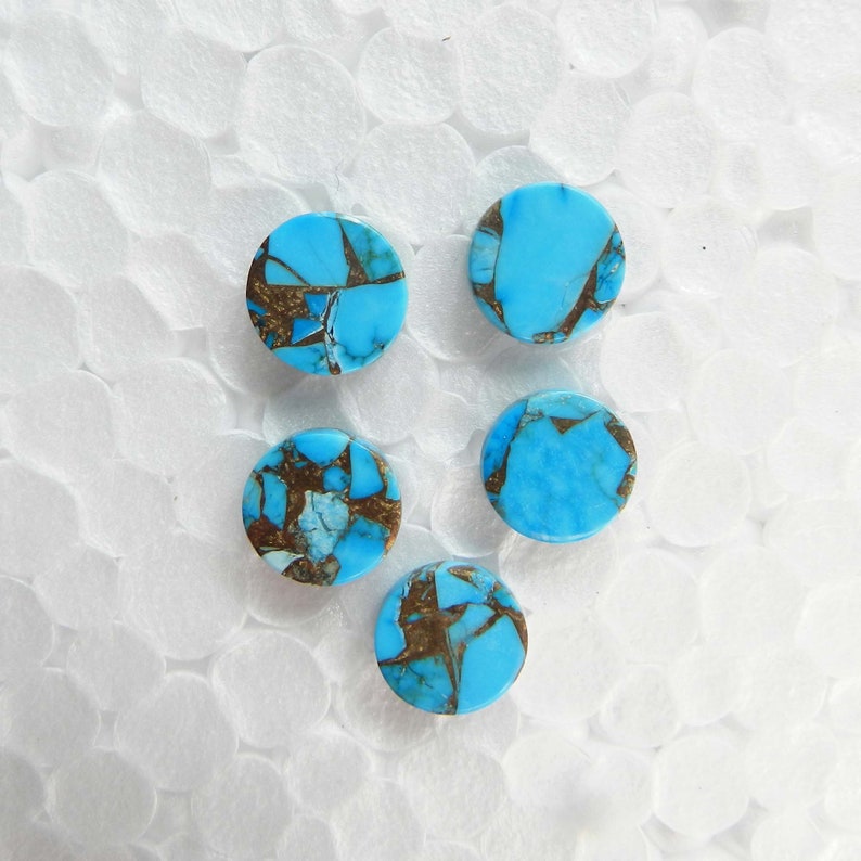Mohave Copper Blue Turquoise Tablet Shape Flat Back Calibrated - Etsy