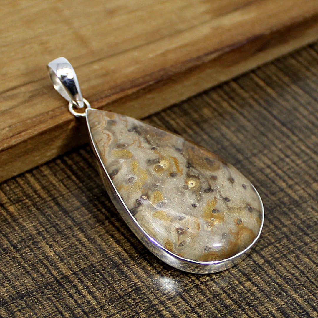 Natural Plum Jasper Pendant 925 Sterling Silver Pendant Pear - Etsy