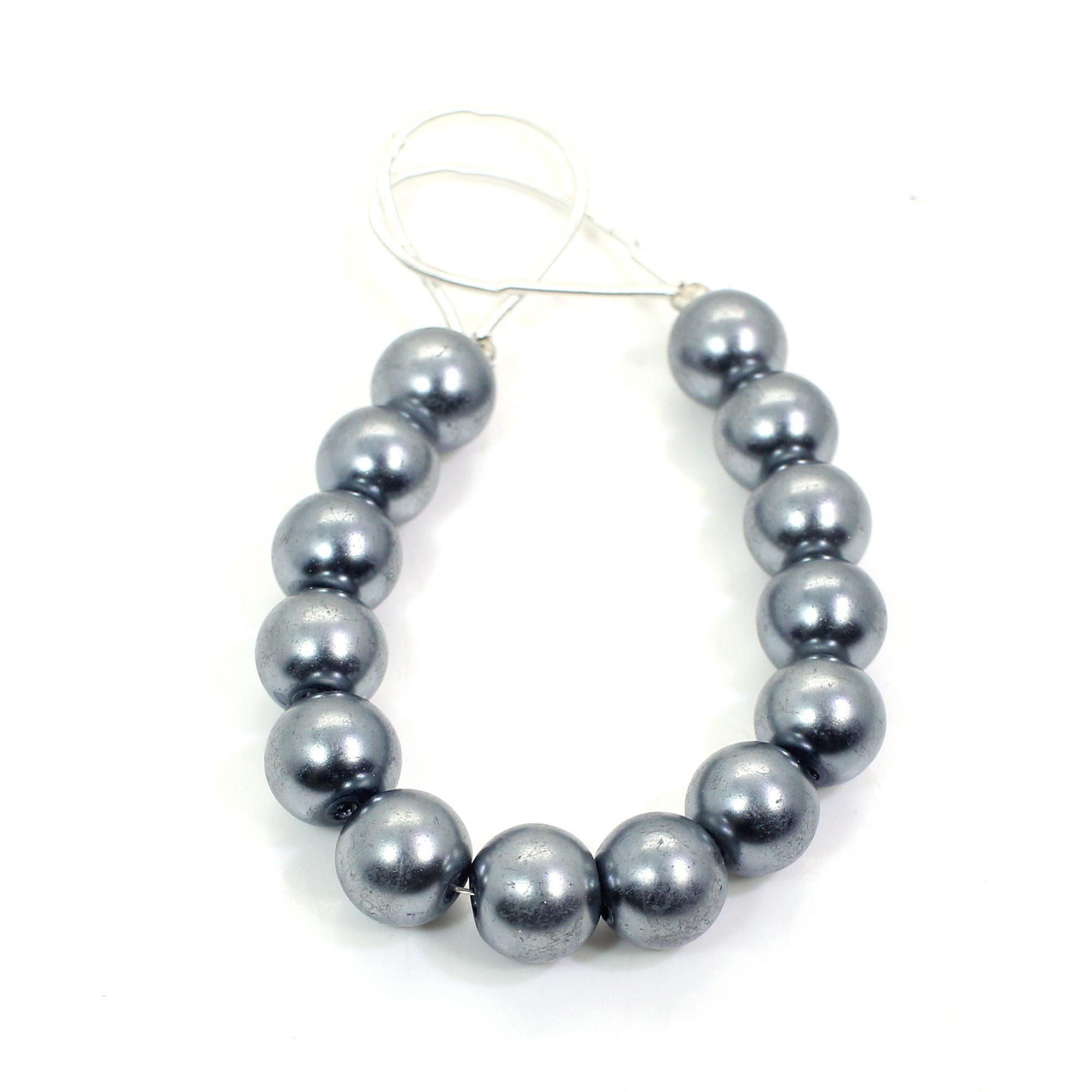 Smooth Grey Pearl Gemstone Beads Gray Beads Smooth Beads - Etsy UK