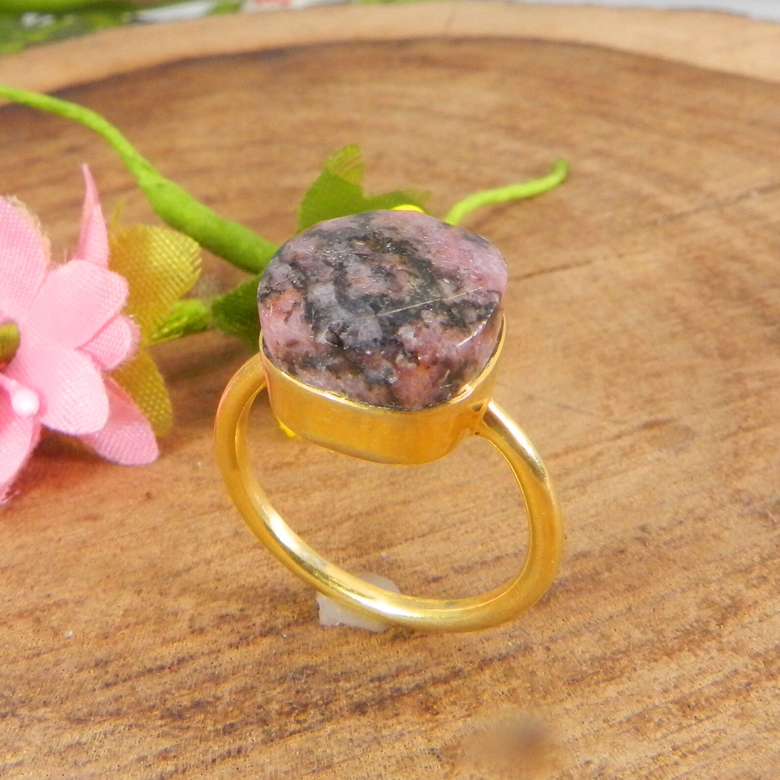 Rhodonite Ringpersonalized Ringring for Her925sterling - Etsy
