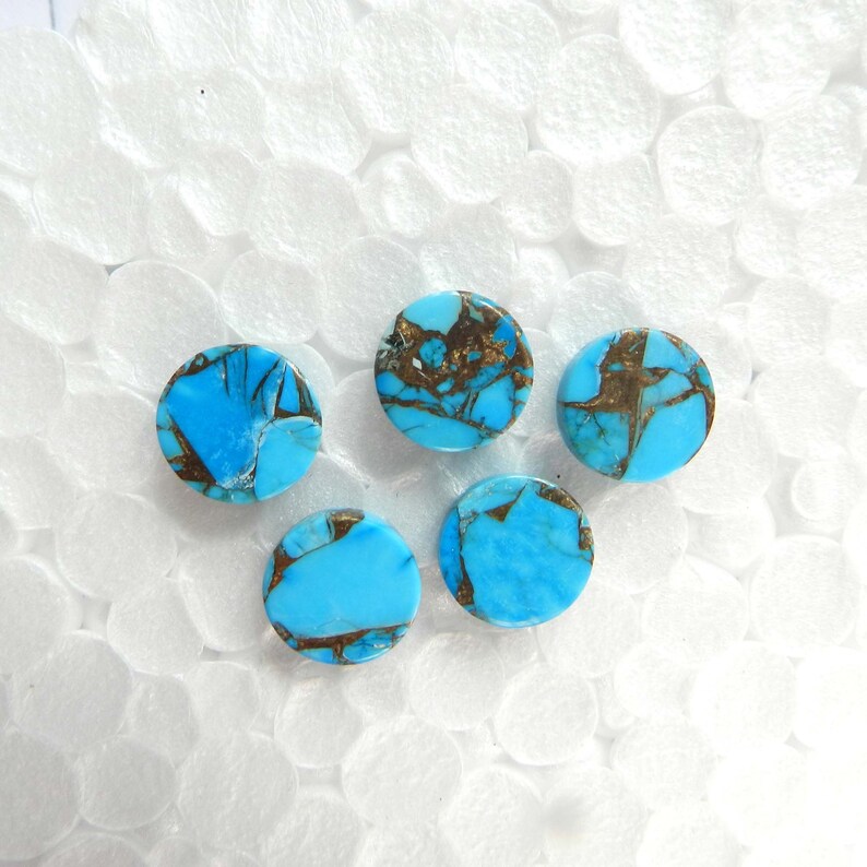 Mohave Copper Blue Turquoise Tablet Shape Flat Back Calibrated - Etsy