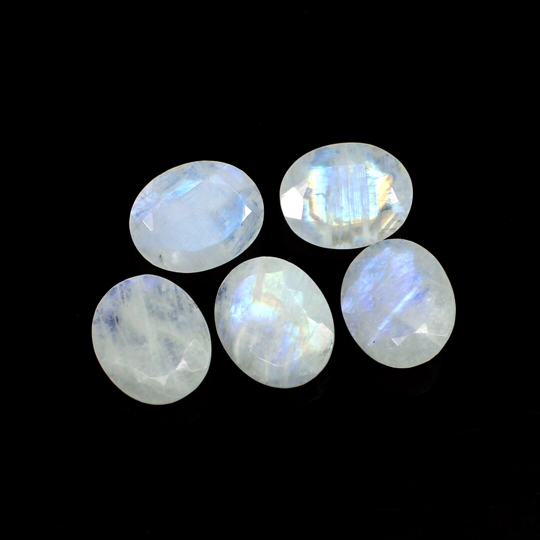 Natural Flashy Rainbow Moonstone Calibrated Faceted Semi Precious Loose ...