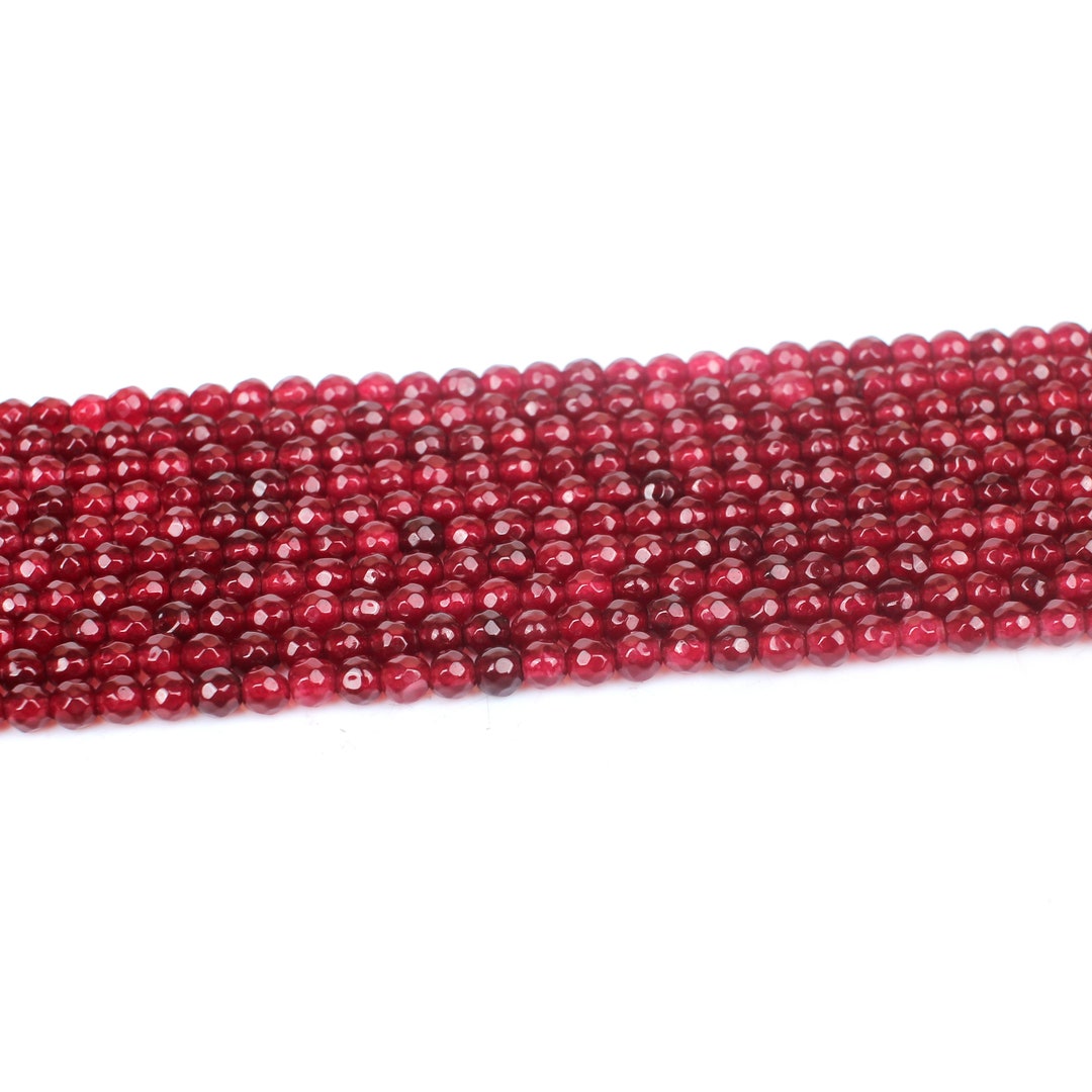 Fuchsia Agate Beads Pink Beads 15 INCH Beads Strand Fuchsia Beads Agate ...