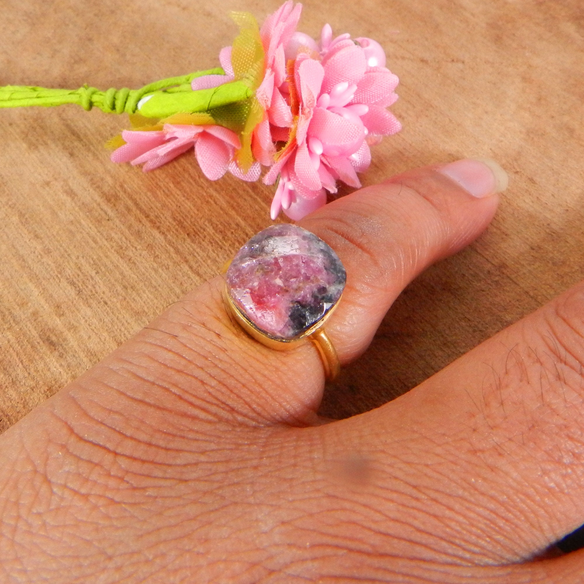 Rhodonite Ringpersonalized Ringring for Her925sterling | Etsy