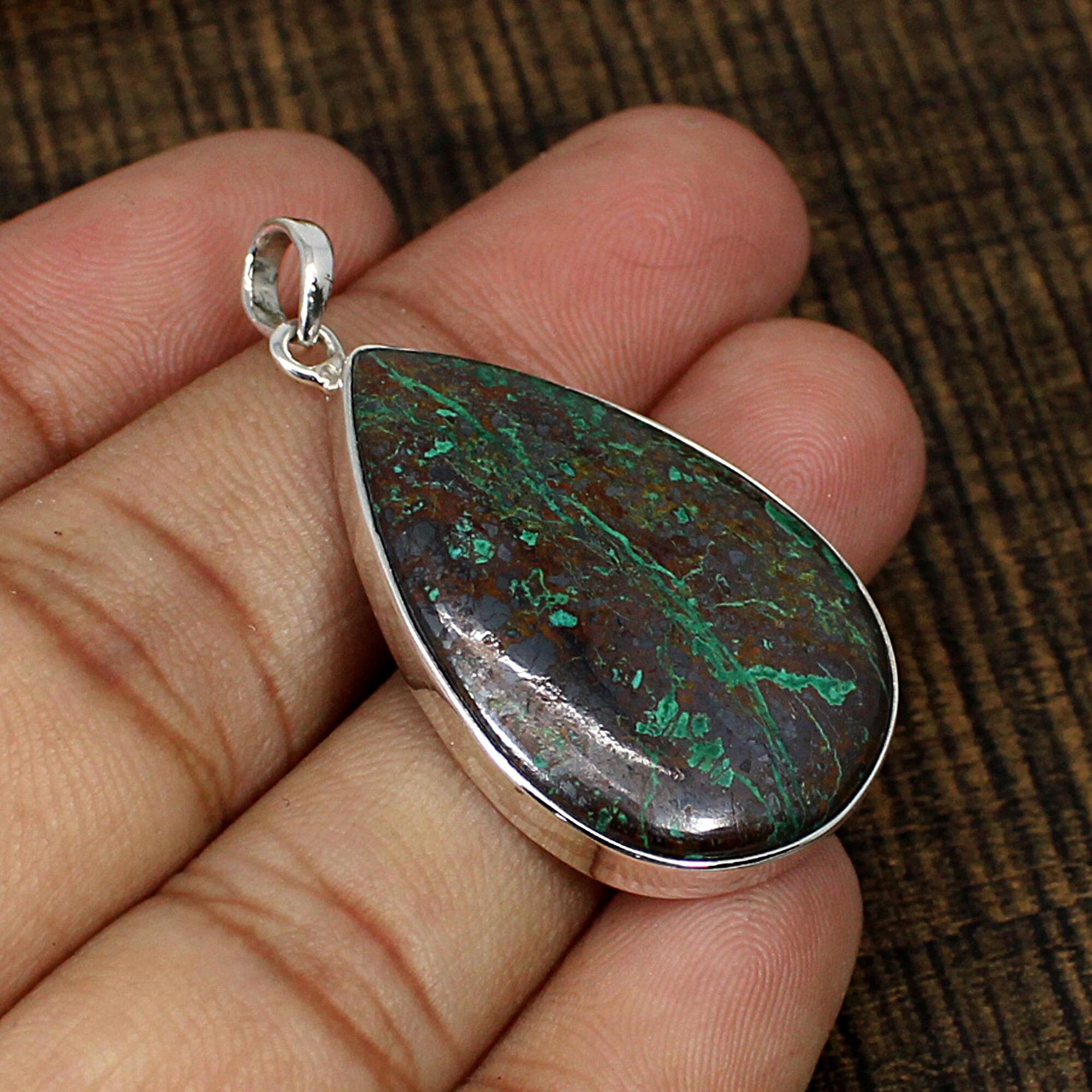 925 Sterling Silver Agate Pendantoutback - Etsy