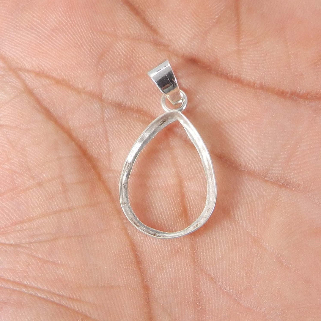 925 Sterling Silver Pear 6X4 MM to 25X18 MM Stone Bezel Cup Metal ...