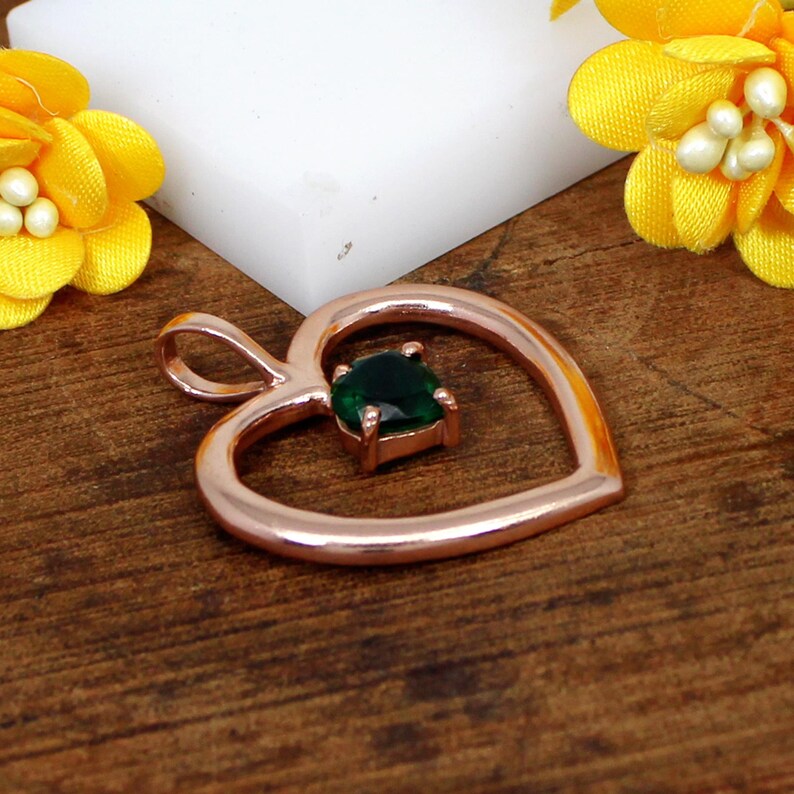 Dark Green Quartz Hydro Gemstone Pendant in 925 Sterling - Etsy