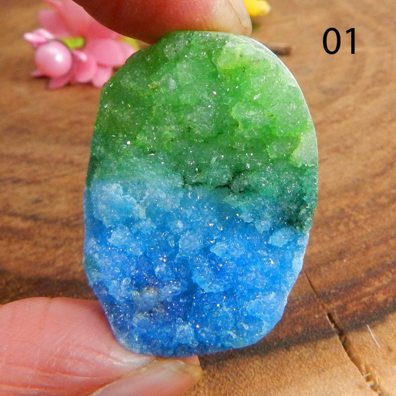 Bio Color Druzy Oval Cabochon Sugar Diy Druzy Natural Druzy | Etsy