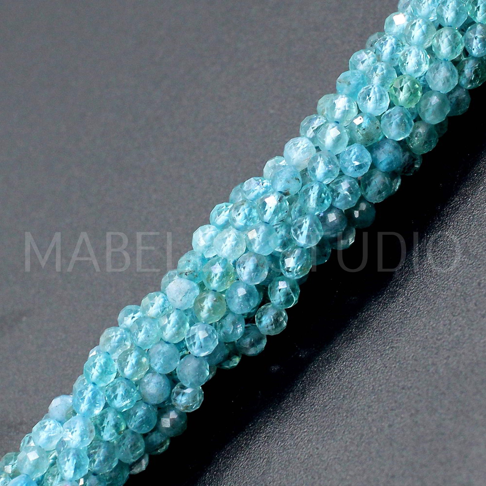 Blue Chalcy Beads Strand Rondelle Faceted Beads Semi | Etsy