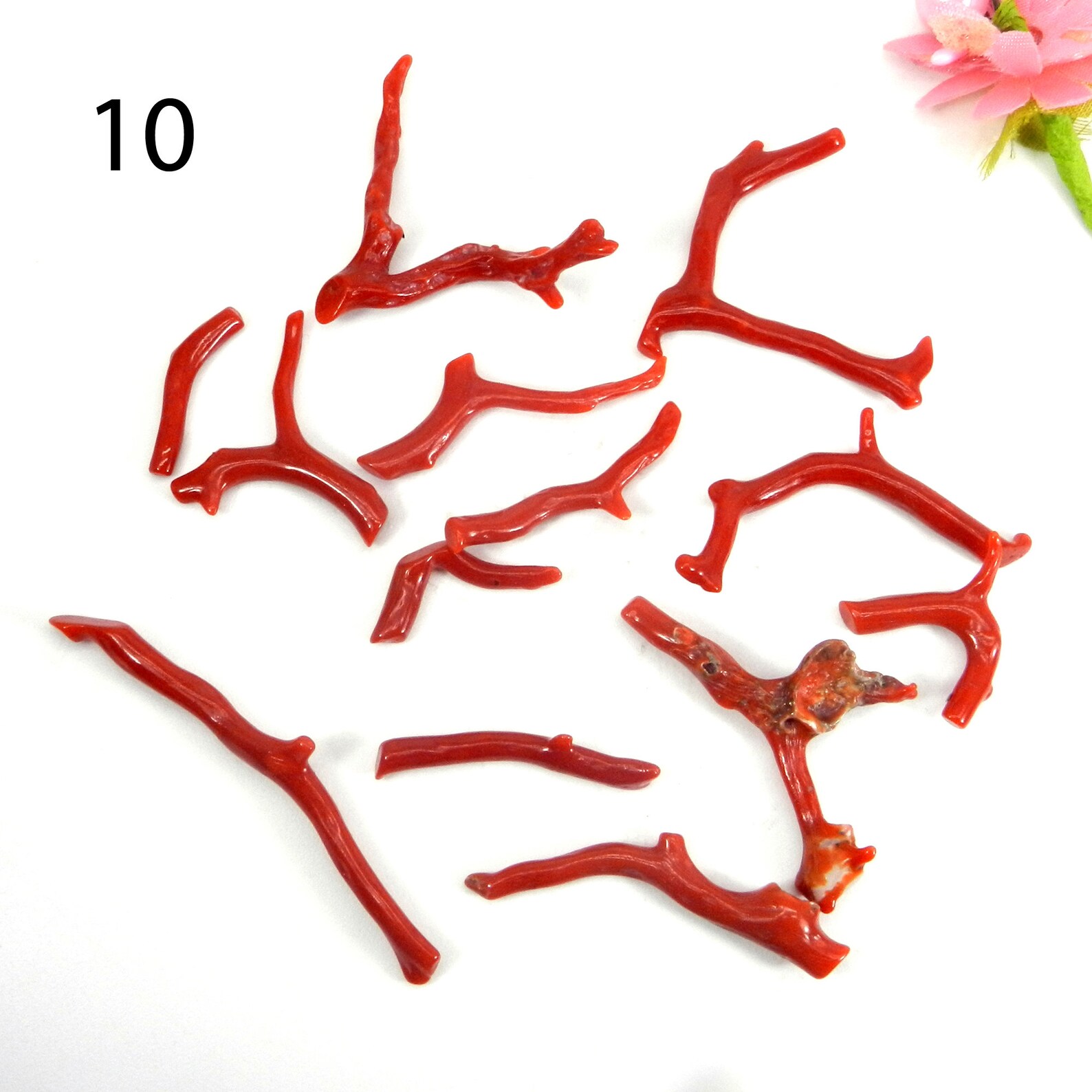 Natural Italian Red Coral Stick Loose Branch Polished Coral | Etsy