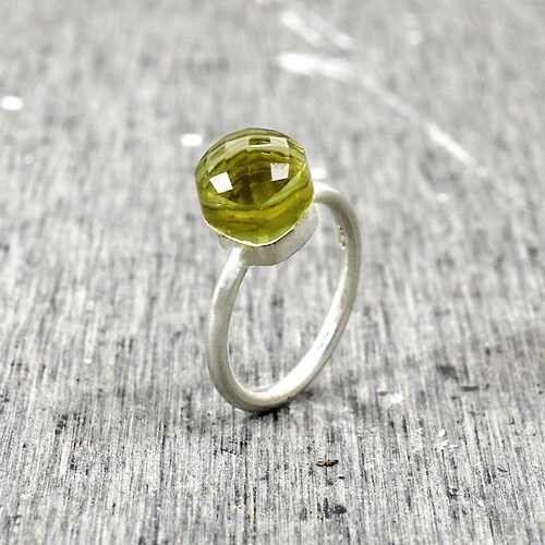 Lemon Quartz Ring Oval Ring Gemstone Ring Christmas Gift - Etsy