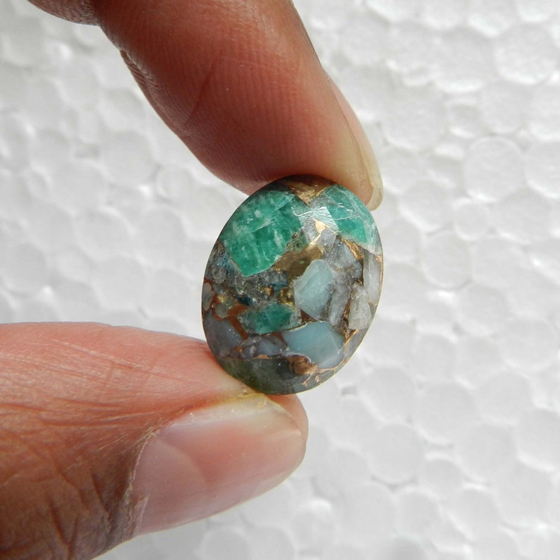 Mohave Copper Amazonite 6x8mm to 20x30mm Oval Checker Cut Flat - Etsy