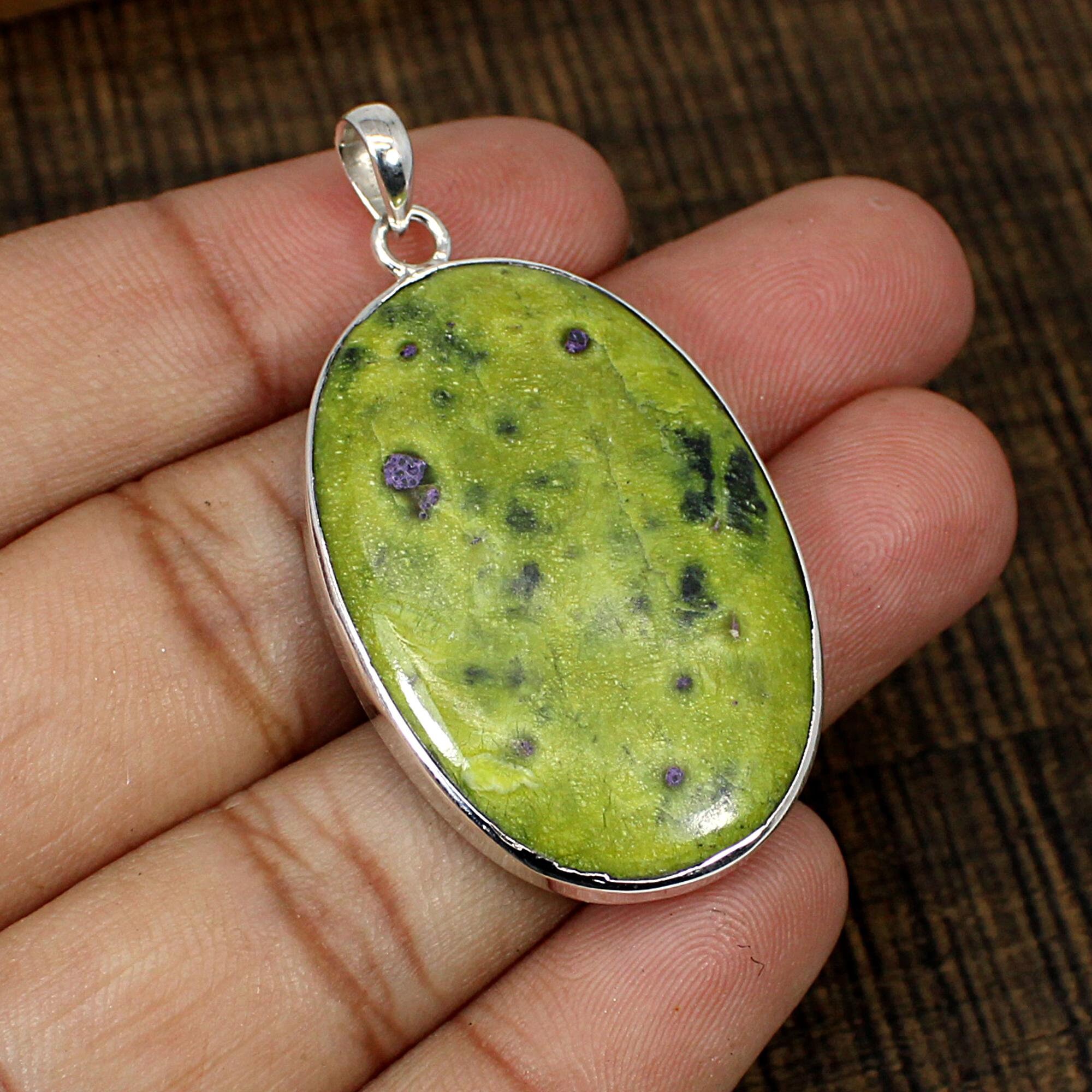 925 Sterling Silver Agate Pendantoutback - Etsy