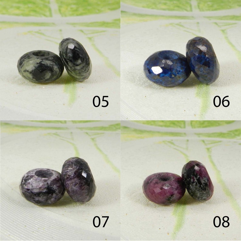 Black Rutileruby Zoisite Color Gemstones Roundel Faceted 14X8 - Etsy