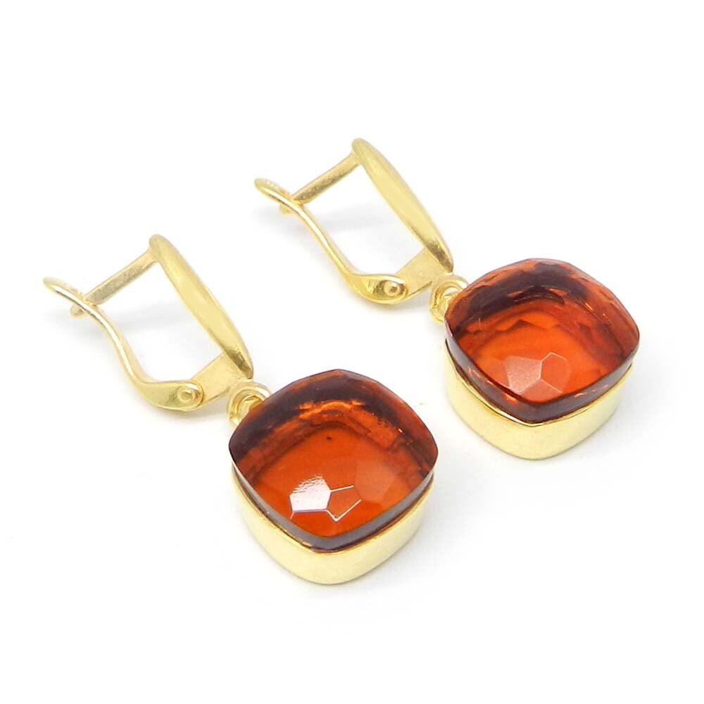 925 Sterling Silver Dark Citrine Hydro Faceted Gemstone Well | Etsy