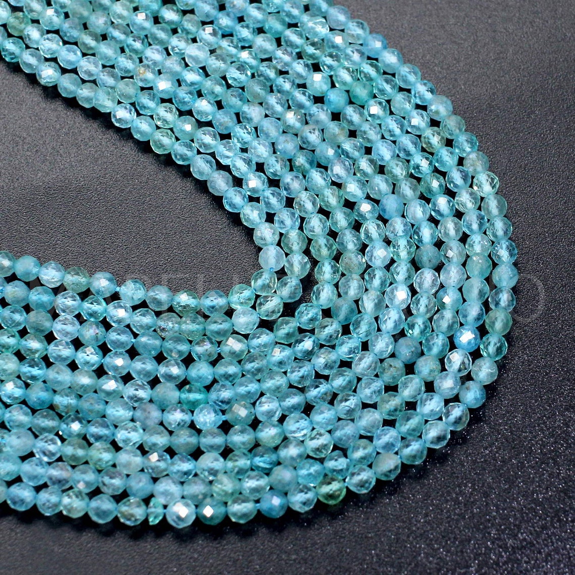 Blue Chalcy Beads Strand Rondelle Faceted Beads Semi | Etsy