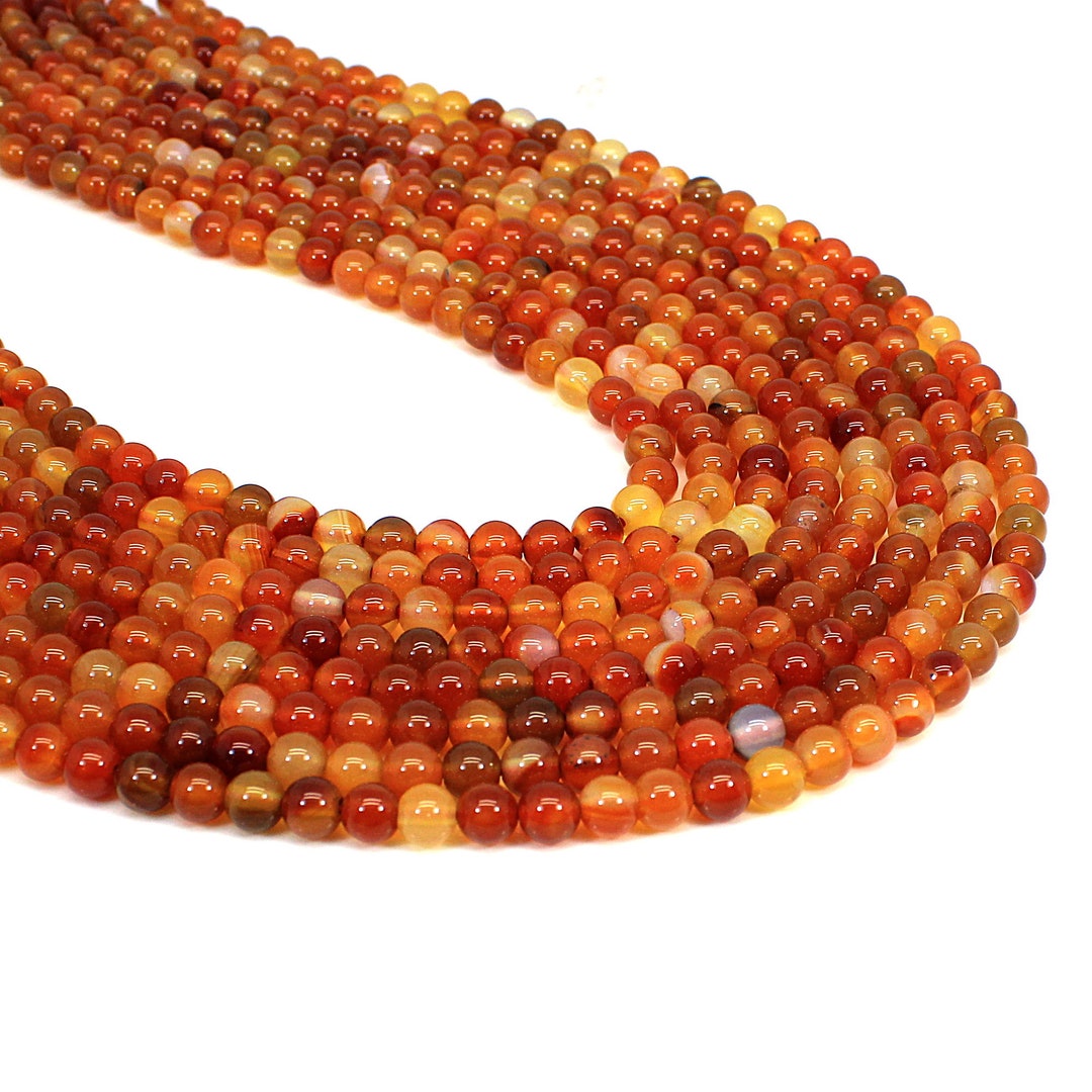 AA Quality Genuine Red Sardonyx Round Beads for Necklace - Etsy