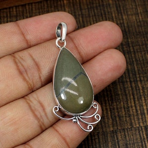 925 Sterling Silver Agate Pendant,outback Jasper,stichtite,ocean Jasper ...