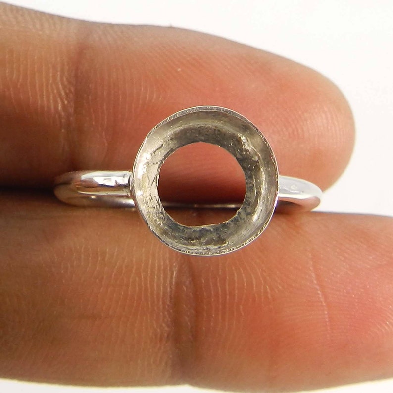 925 Sterling Silver Round 3mm to 25mm Stone Bezel Cup Metal - Etsy