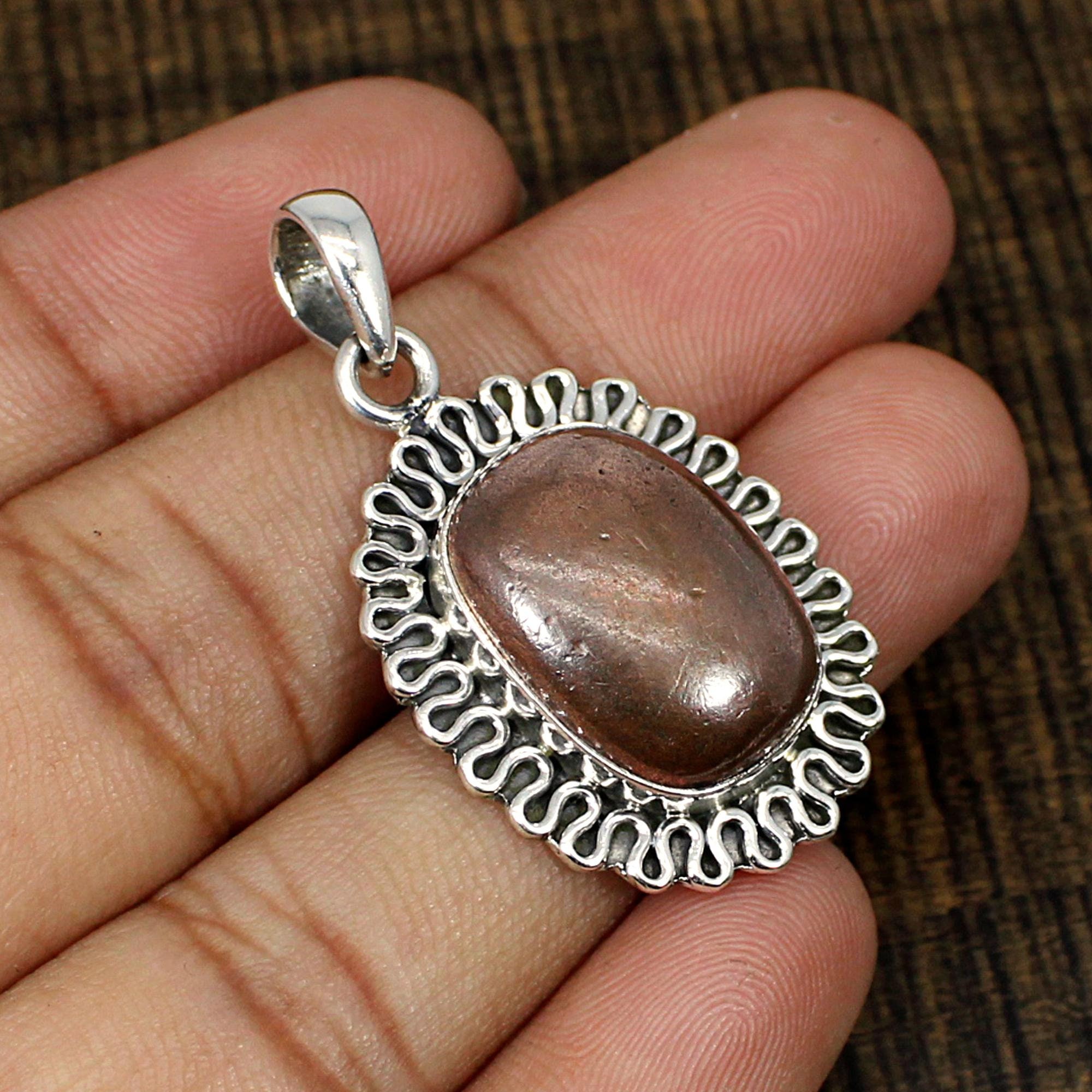 925 Sterling Silver Agate Pendantoutback - Etsy