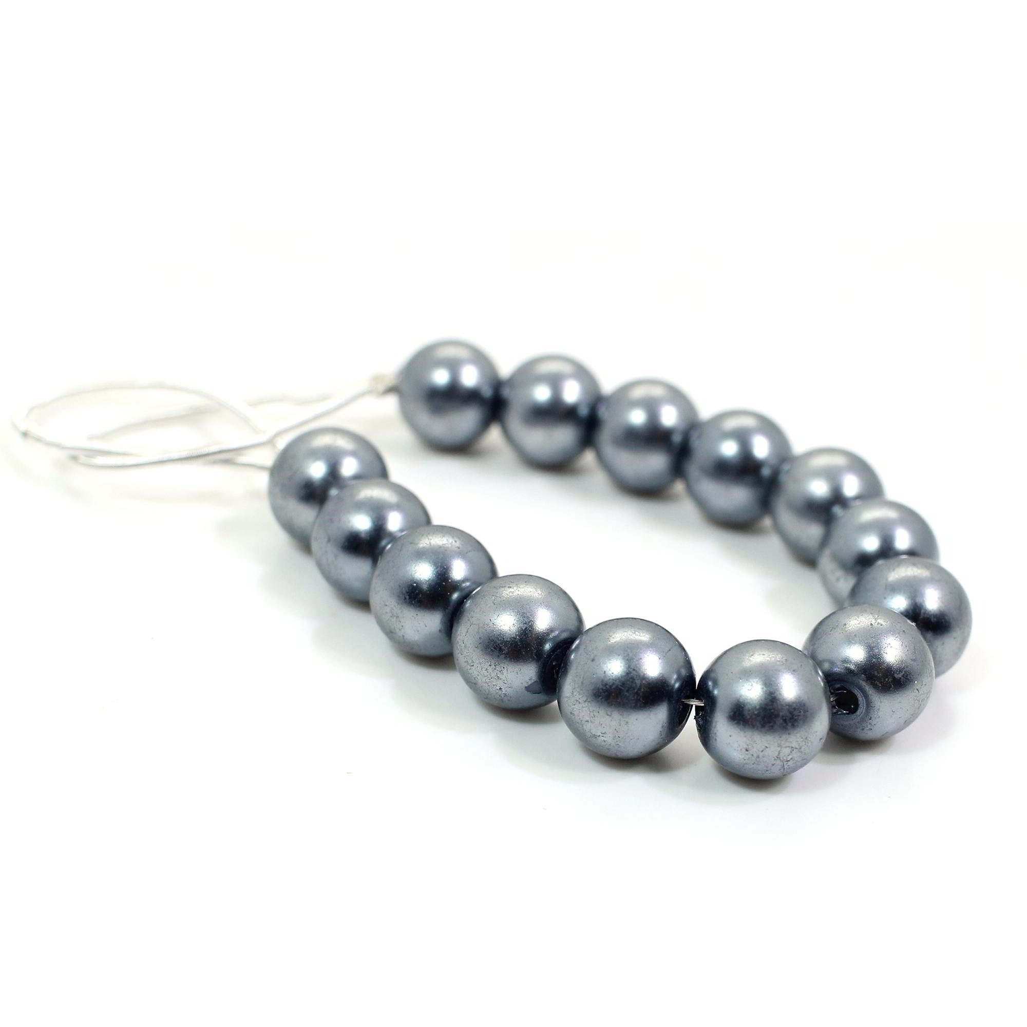 Smooth Grey Pearl Gemstone Beads Gray Beads Smooth Beads - Etsy UK
